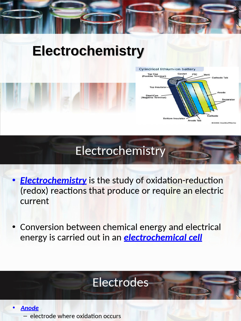 Chem1104 Electrochemistry | PDF