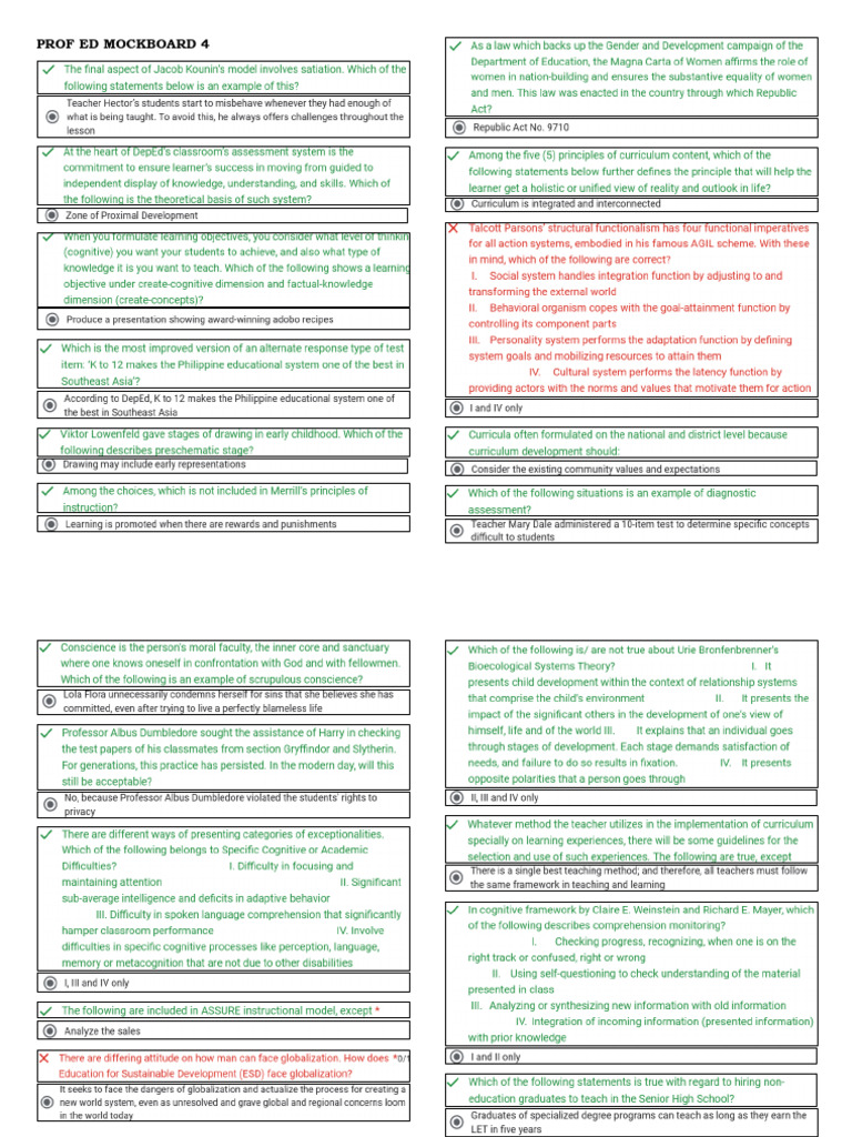 Prof Ed Mockboard 4 | PDF