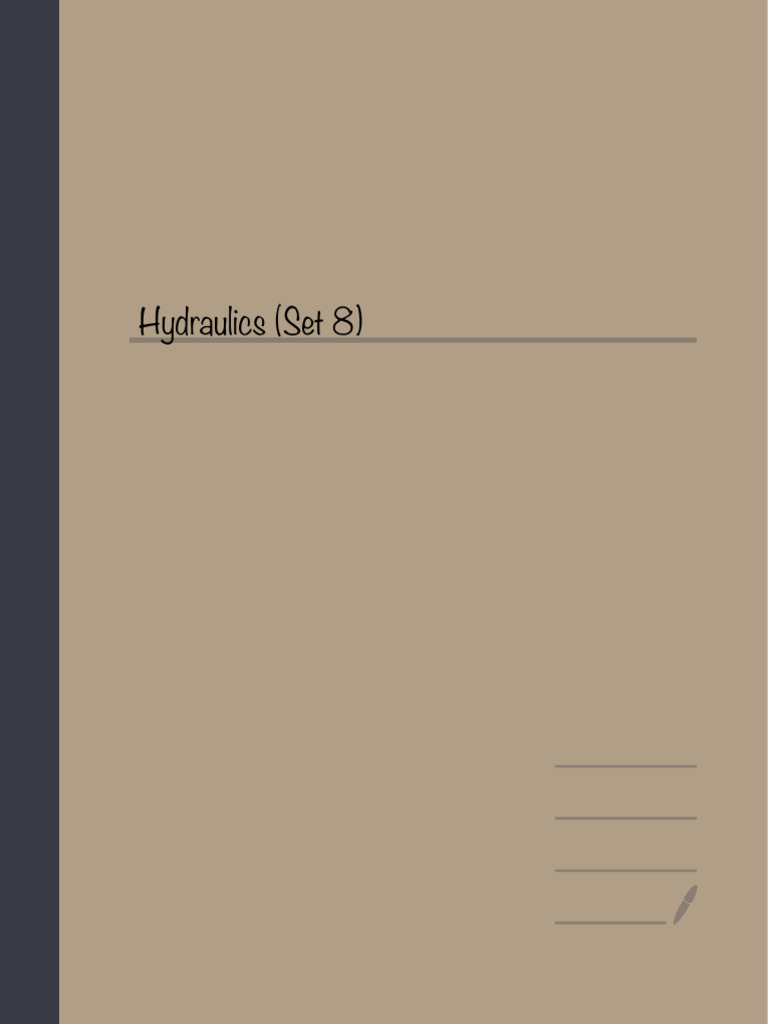 Hydraulics Set 8 | PDF