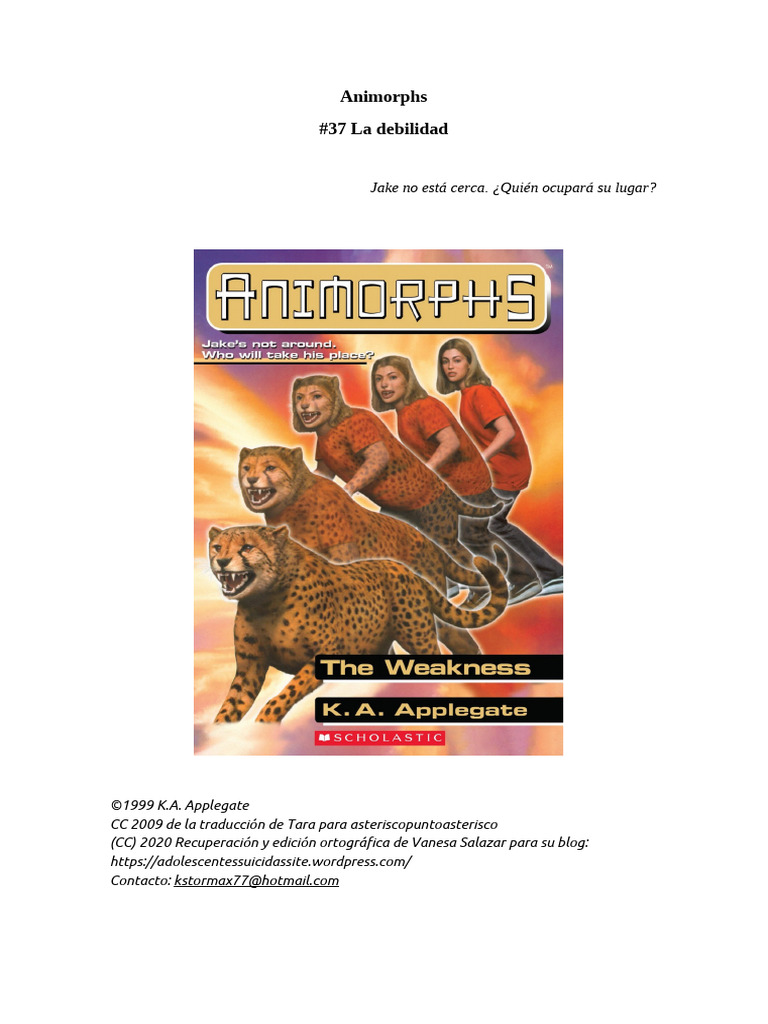 Liderazgo en Crisis: Rachel al Mando | PDF | Animorfos | Libros para ...