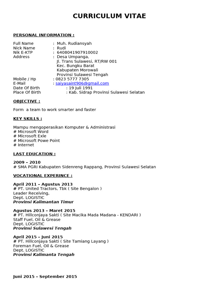 CURRICULUM VITAE | PDF