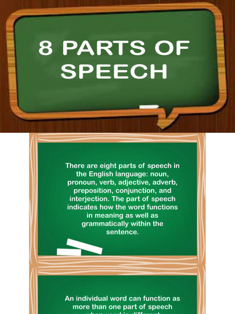 parts of speech - Copy | PDF