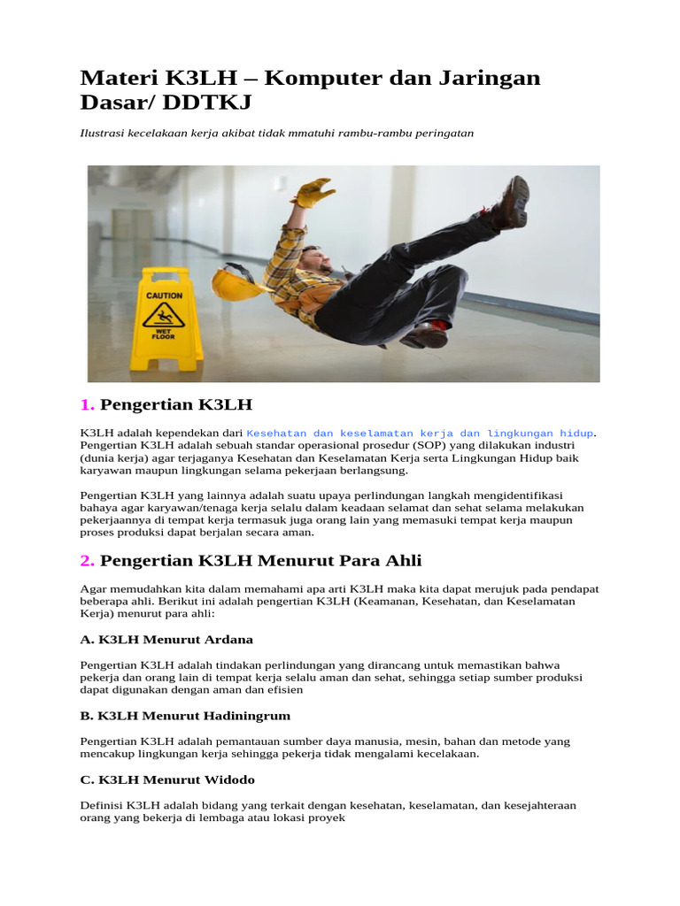 Materi K3LH | PDF