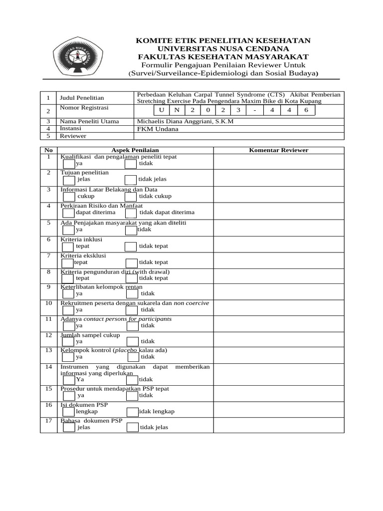 Formulir Penilaian Reviewer - Kelp 2 - Des 2023 | PDF