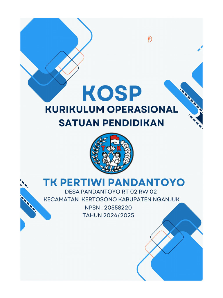 (Lengkap) Kosp TK Pertiwi Pandantoyo 2024 - 2025 | PDF