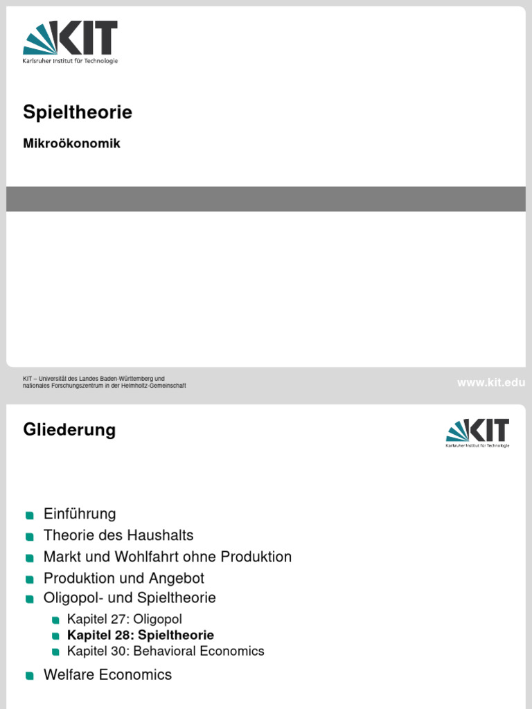 Spieltheorie | PDF