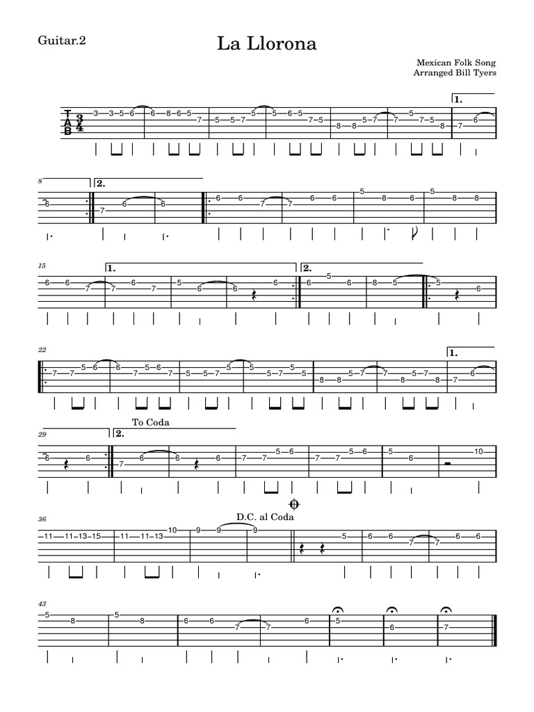 La Llorona Guitar.2 | PDF