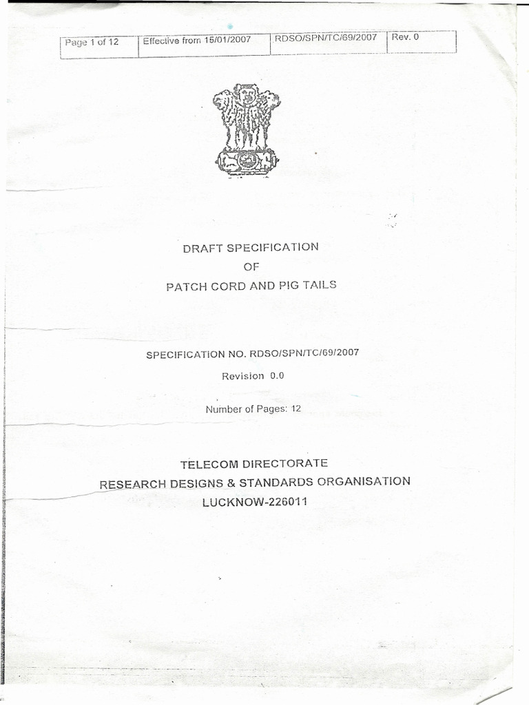 Rdso - SPN - TC - 69 - 2007 | PDF