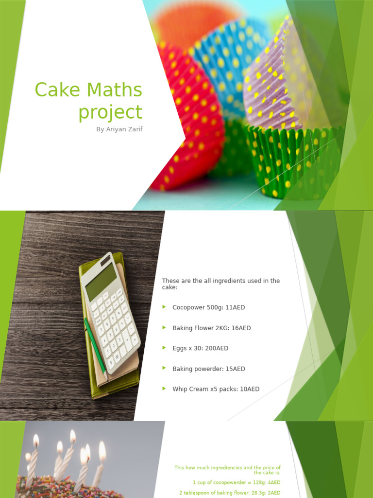 Cake Maths Project | PDF