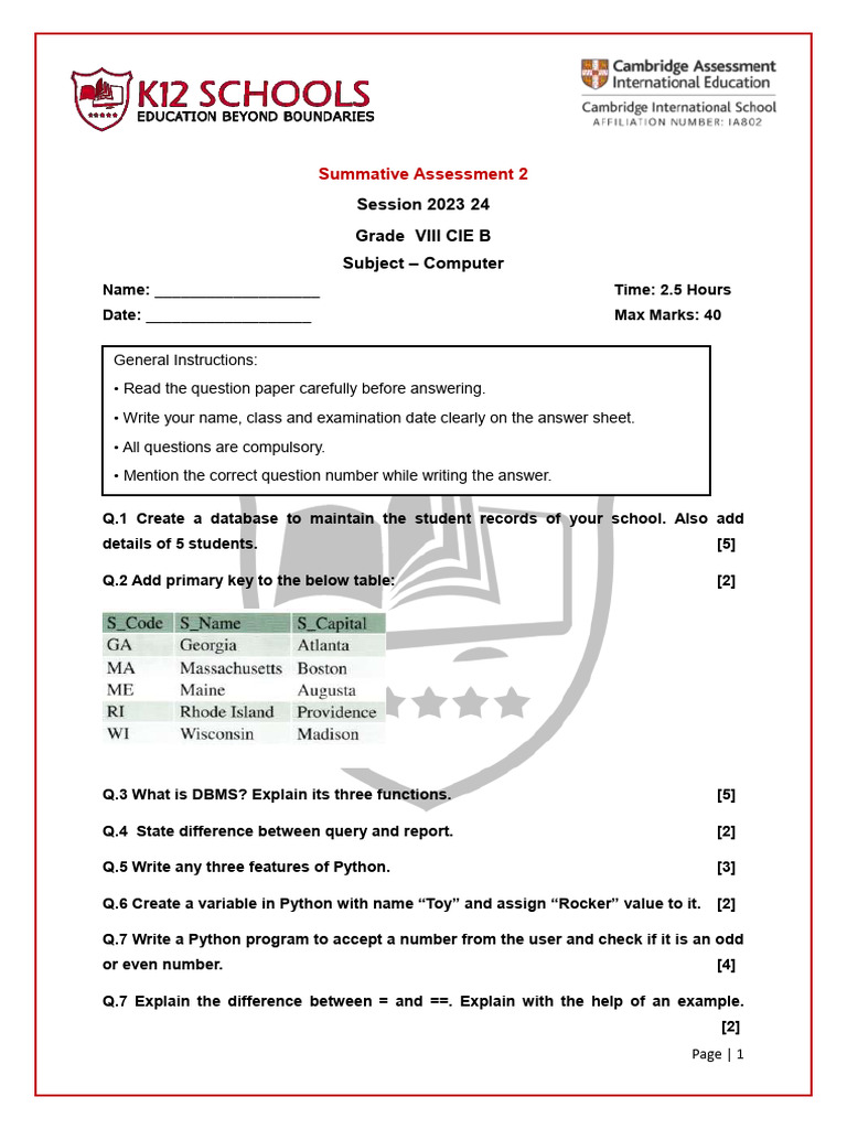 Cie G8 Com A QP | PDF