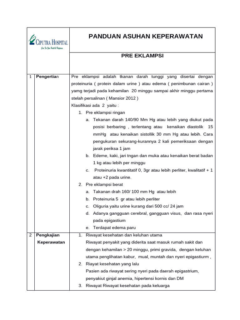 PAK Pre Eklampasi Fix | PDF