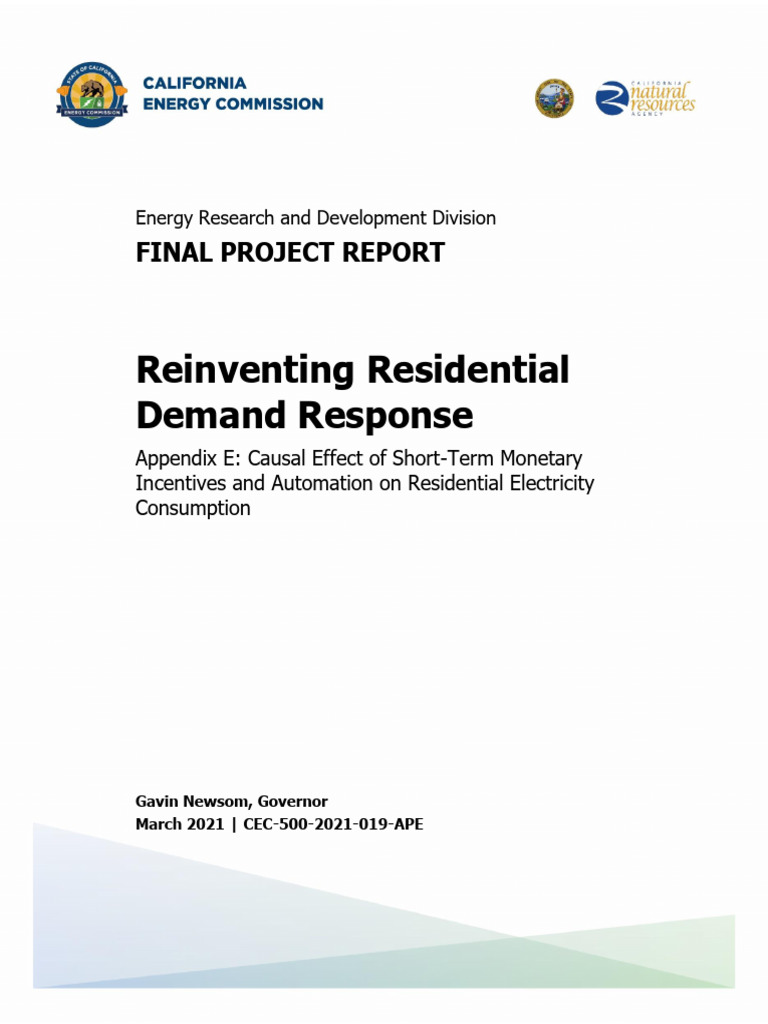 Residential Demand Response | PDF