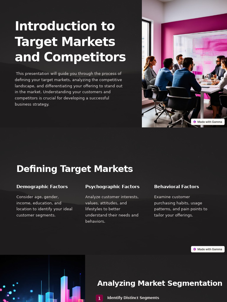 Target Markets and Competitors | PDF | Market Segmentation | Strategic Management