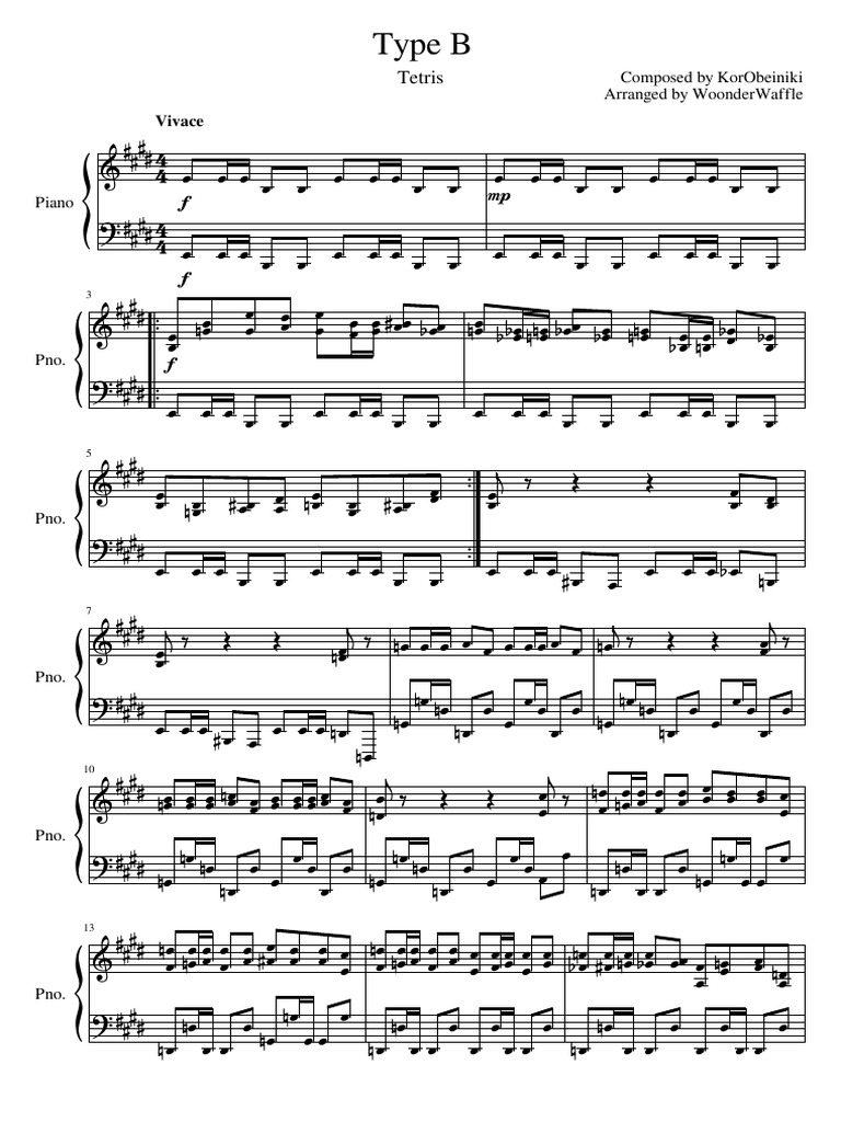 Tetris Type B Theme | PDF