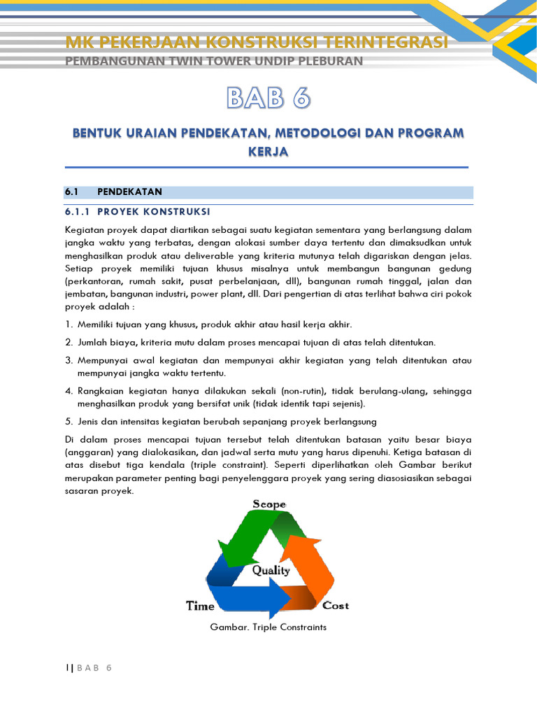 Bab 6 - Pendekatan, Metodologi Dan Program Kerja | PDF