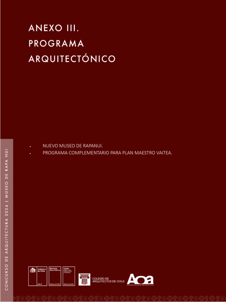 Anexo III. Programa Arquitectonico - Museo+Complementario | PDF