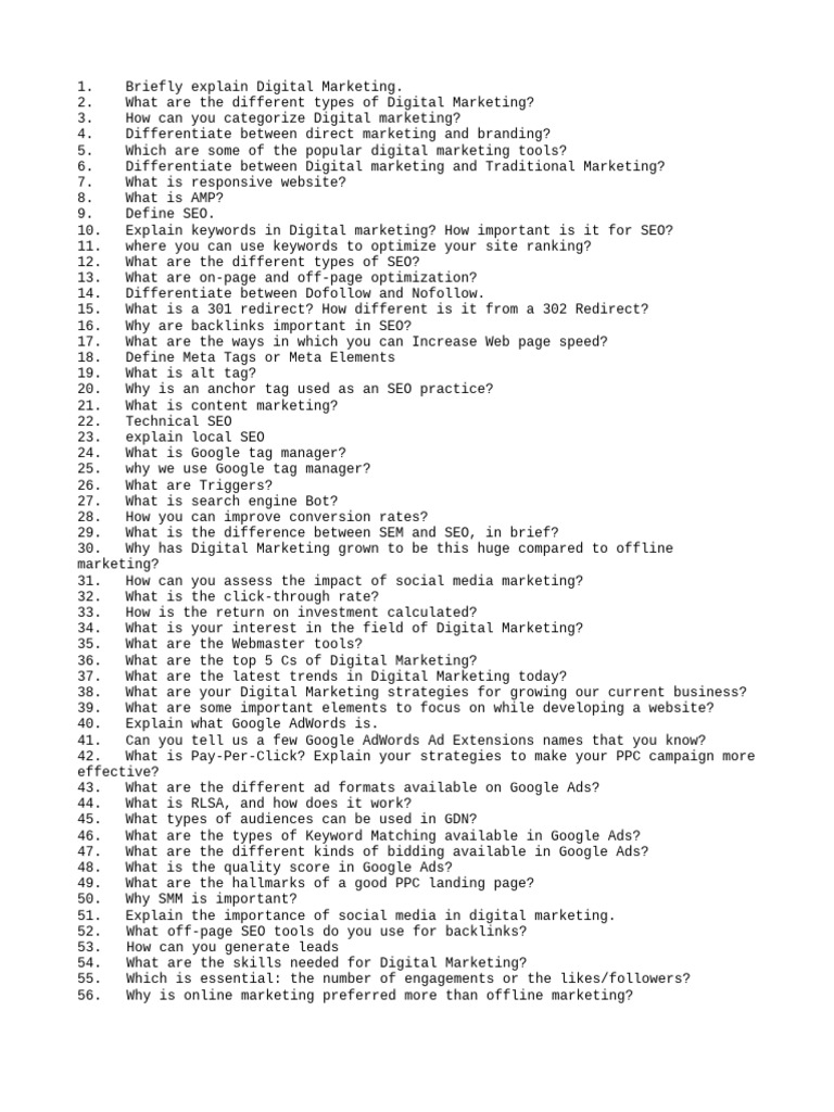 DM Interview Qus-1 | PDF DM Interview Qus-1 | PDF