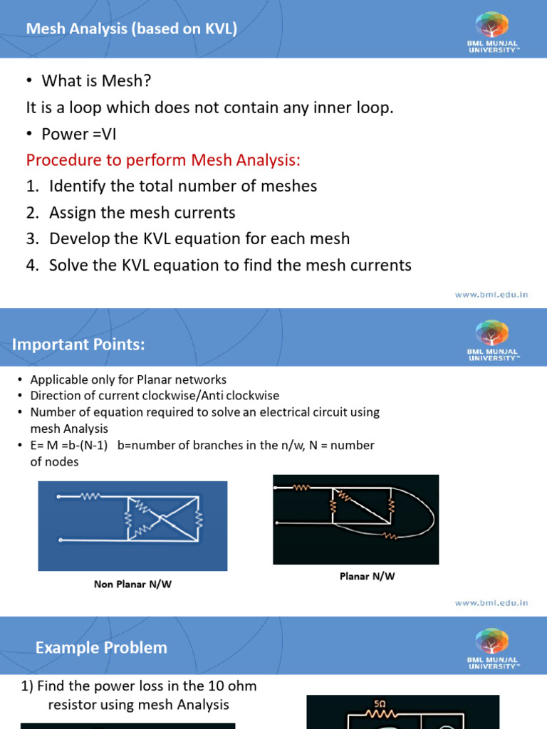 Mesh &Nodal Analysis | PDF Mesh &Nodal Analysis | PDF