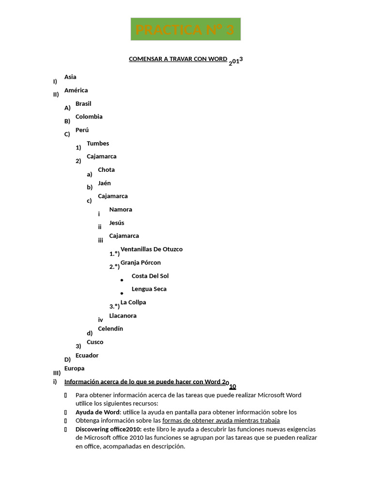 Practica de Word N°3,4 | PDF