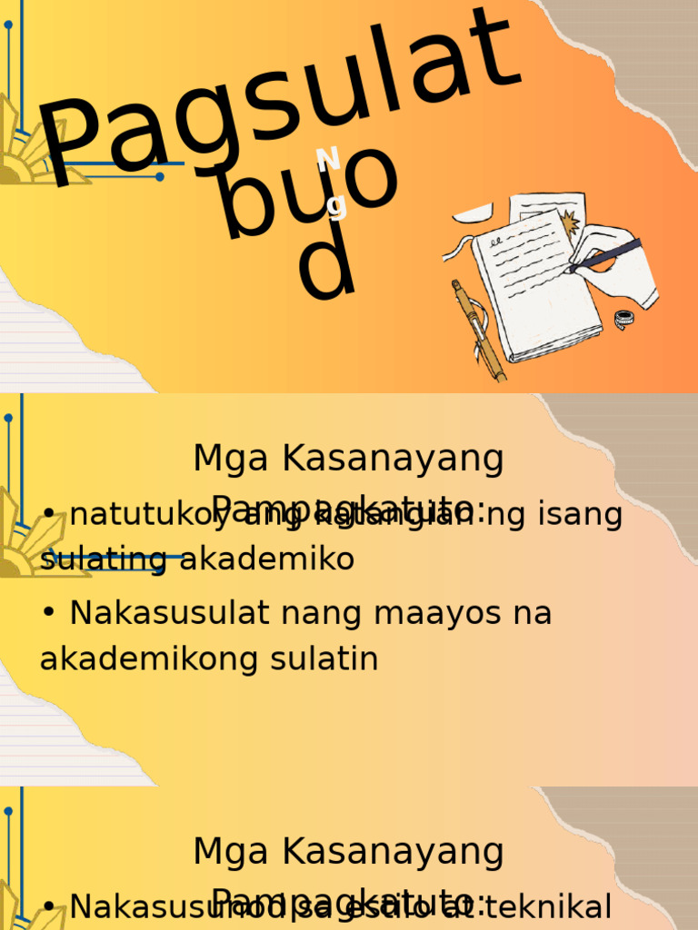 Pagsulat NG Buod | PDF