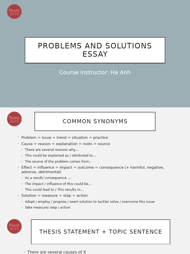 Writing Problem Solution Two Part | PDF