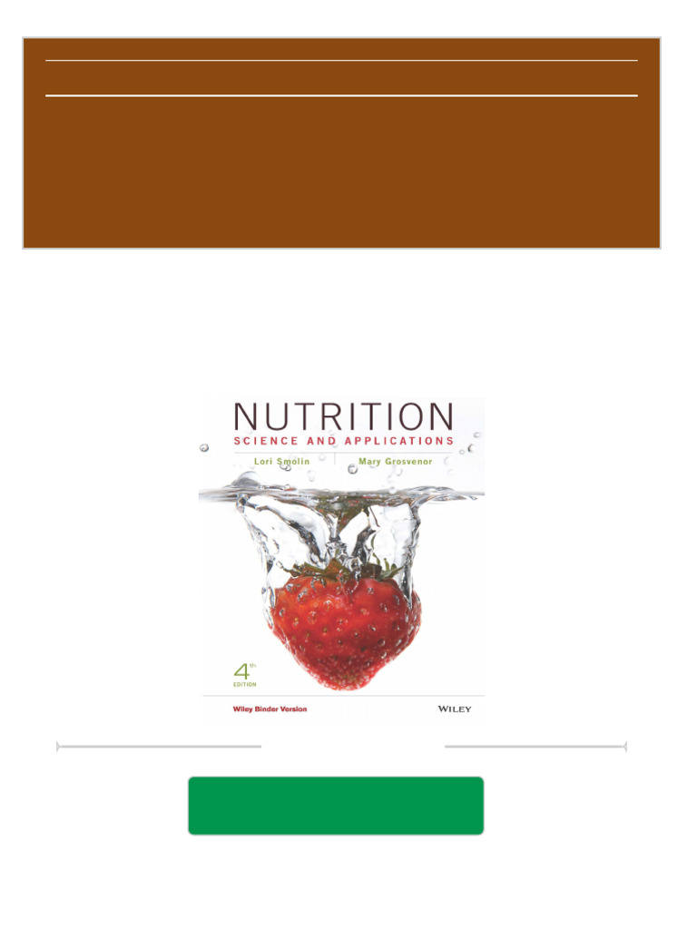 Immediate Download Nutrition Science and Applications 4th Edition by ... Immediate Download Nutrition Science and Applications 4th Edition by ...