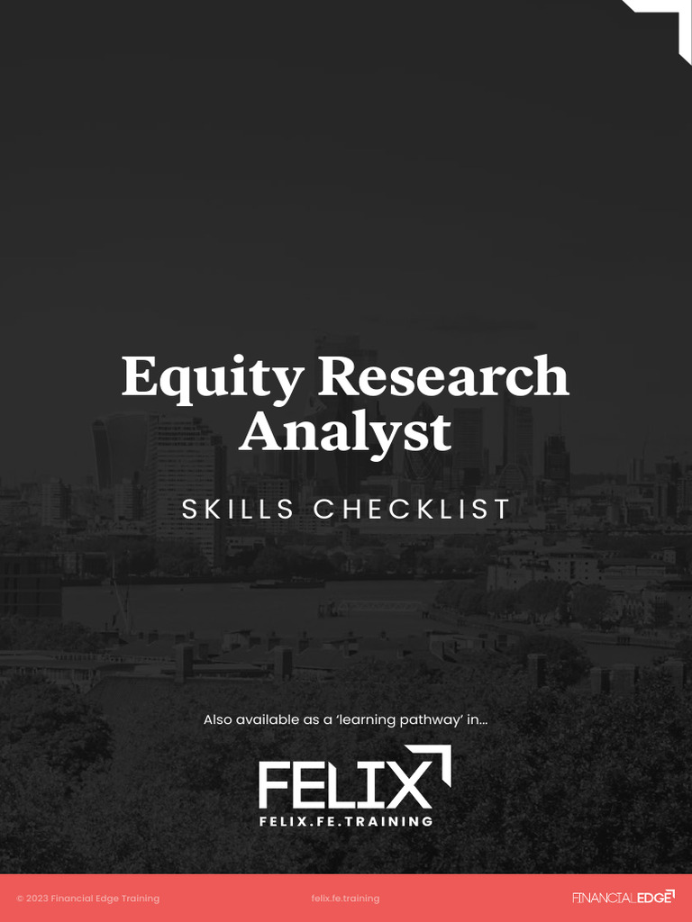 Equity Research Analyst Checklist | PDF