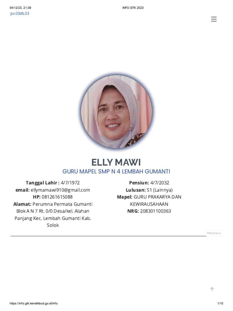 INFO GTK 2023 Elly Mawi | PDF