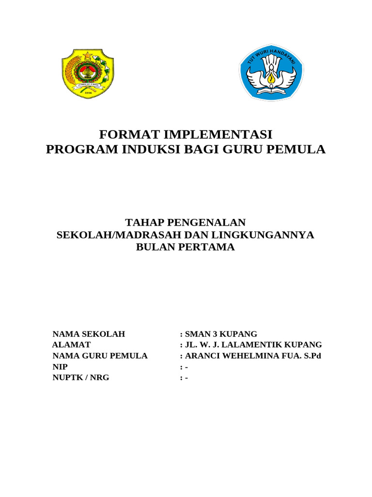 Format Implementasi Bulan Pertama | PDF
