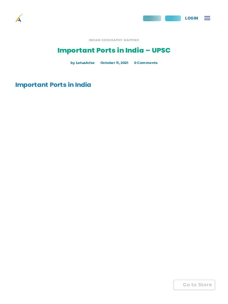 Key Ports of India for UPSC | PDF