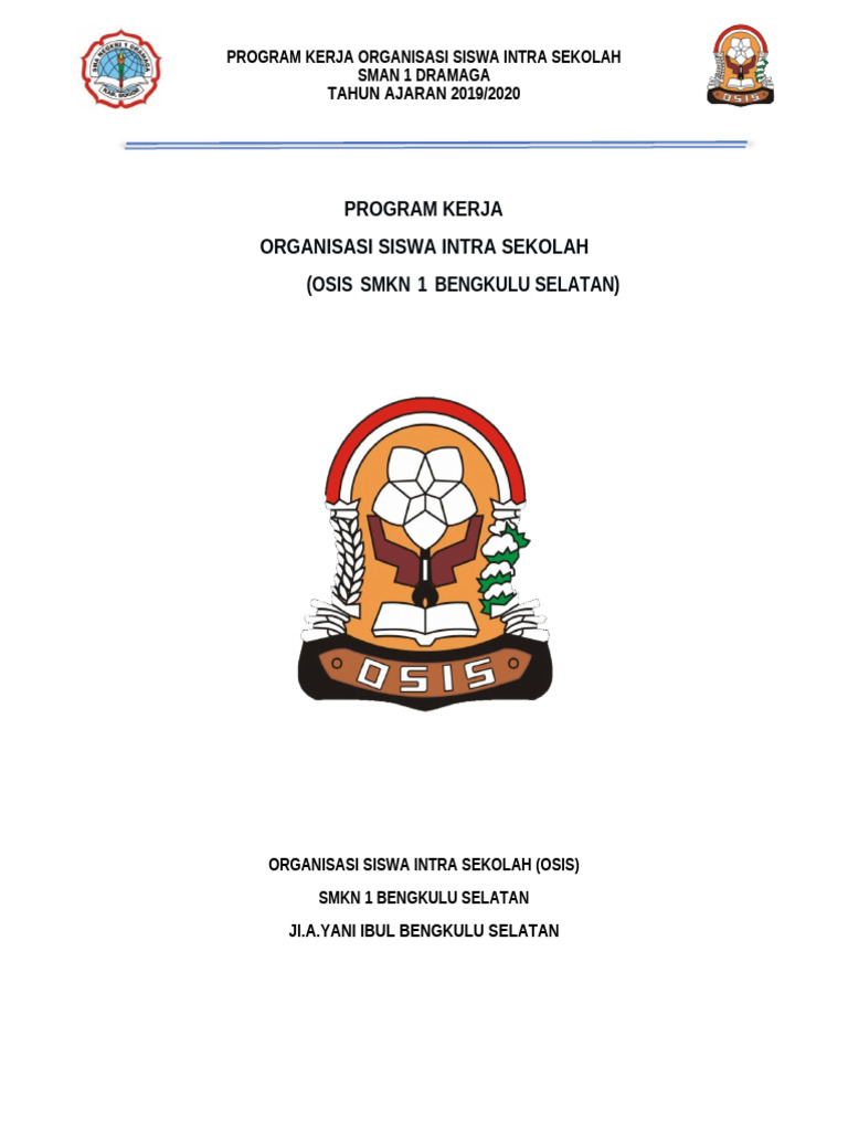 Program Kerja OSIS 2019 2020 - 1 | PDF