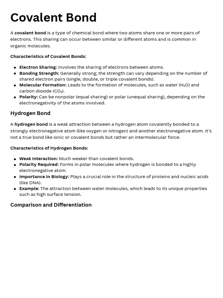 Covalent Bond PDF | PDF