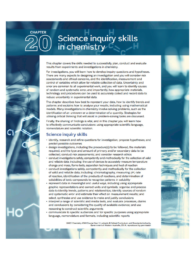 Pearson Chem 11 Ch20 SIS | PDF