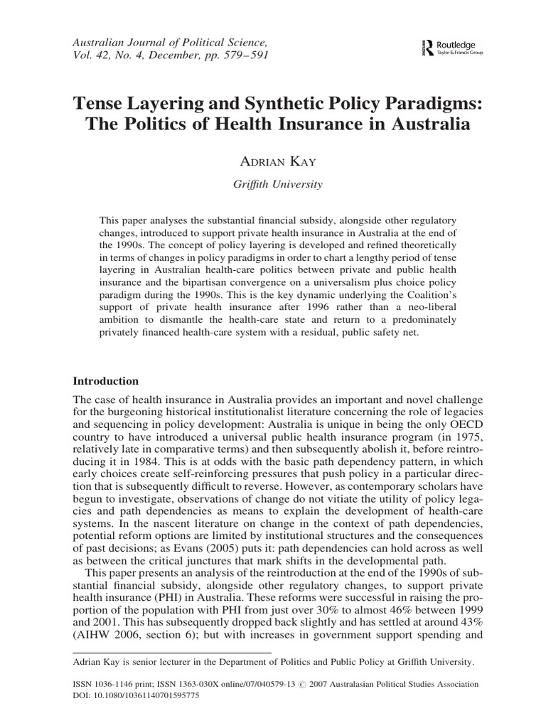 Kay, A. (2007) - Tense Layering and Synthetic Policy | PDF
