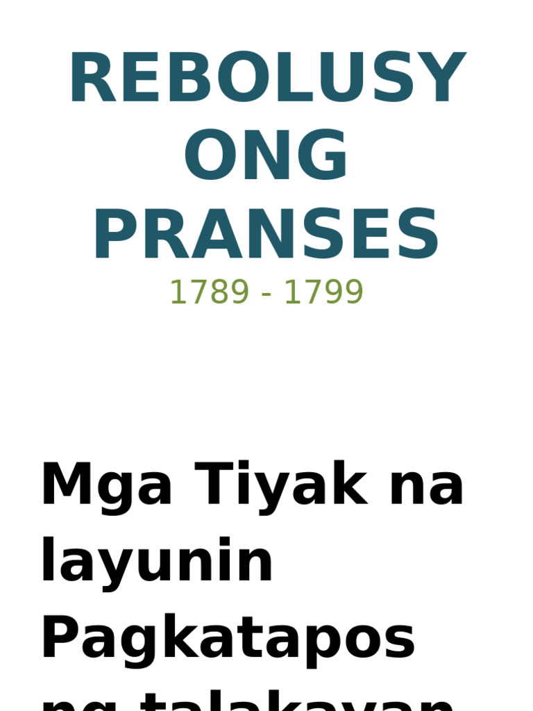 Rebolusyong Pranses | PDF