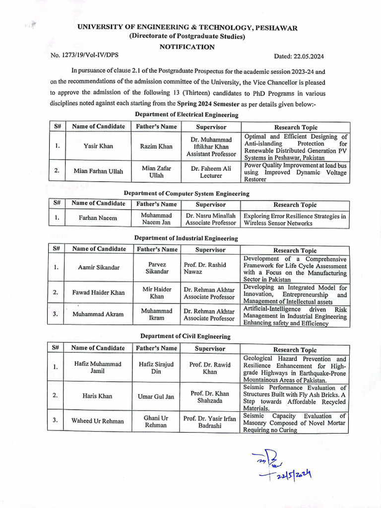 1716533220_PhD Notification Spring-2024 | PDF