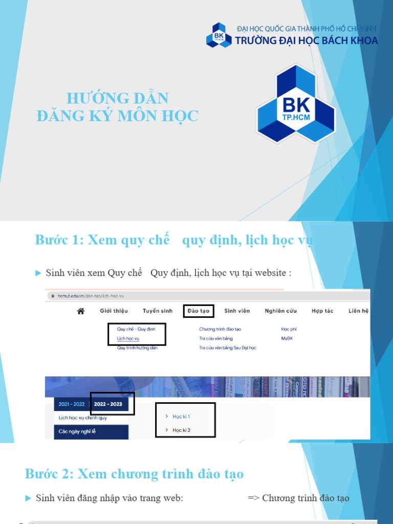 Huong Dan Dang Ky Mon Hoc | PDF