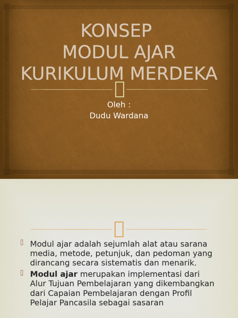 Konsep Modul Ajar Kurikulum Merdeka | PDF