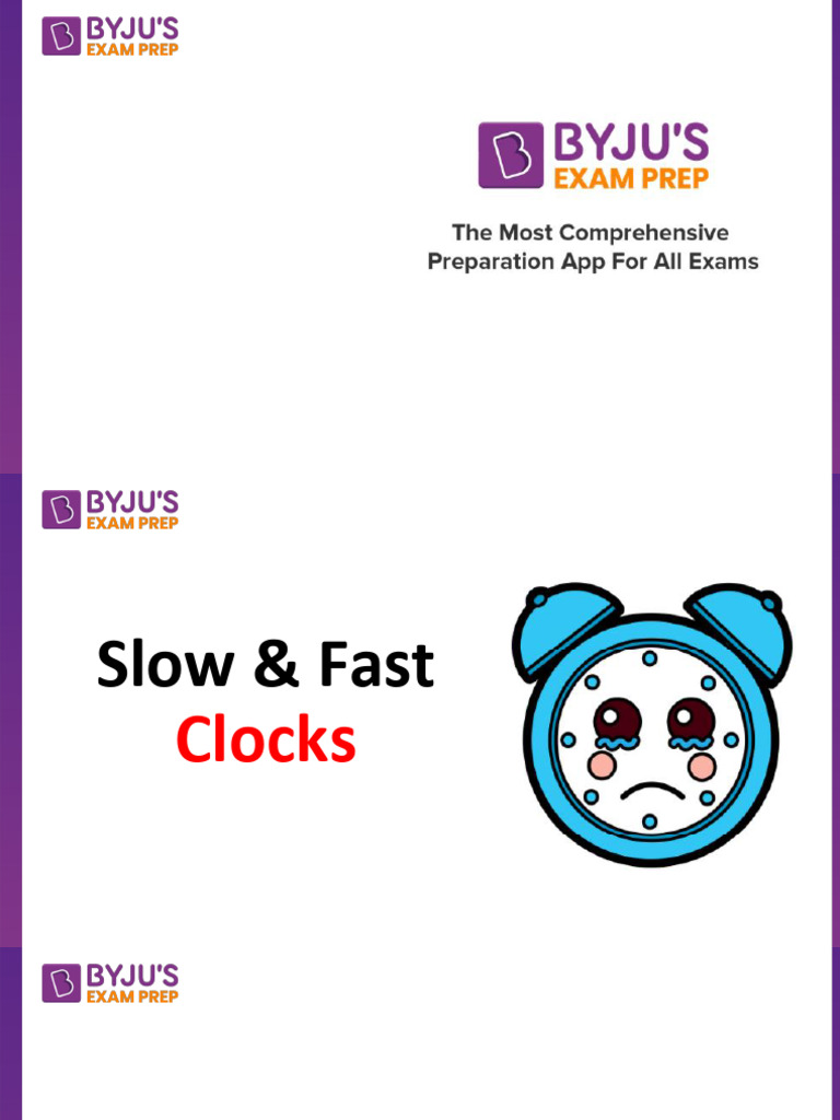 Clocks Part 2 Slow and Fast Clock1709207487730 | PDF