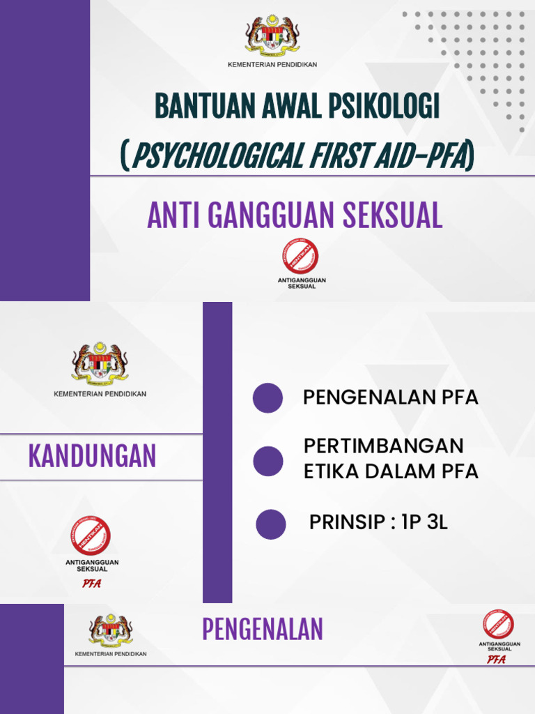 Bantuan Awal Psikologi (Pfa) MGS | PDF