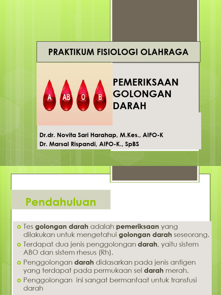 Pemeriksaan Golongan Darah Pdf