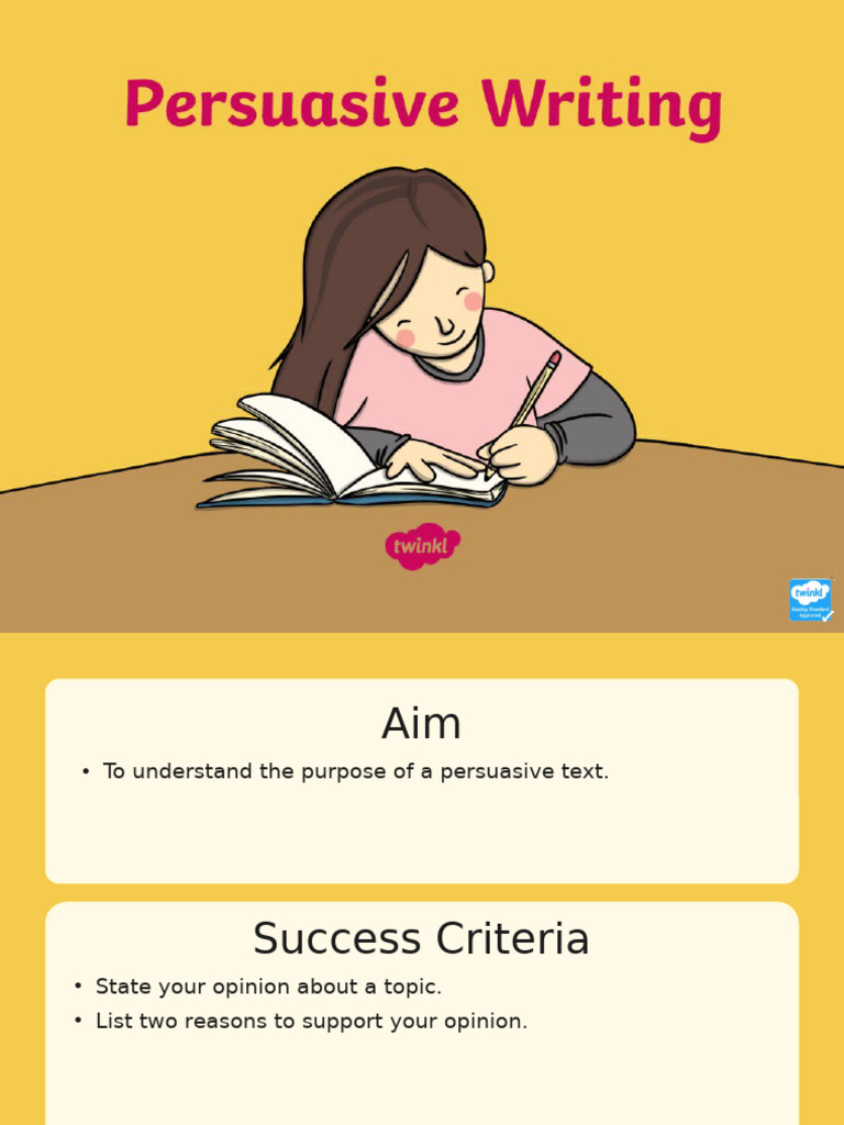 Au L 53229 Introduction To Persuasive Text Powerpoint Ver 1 | PDF