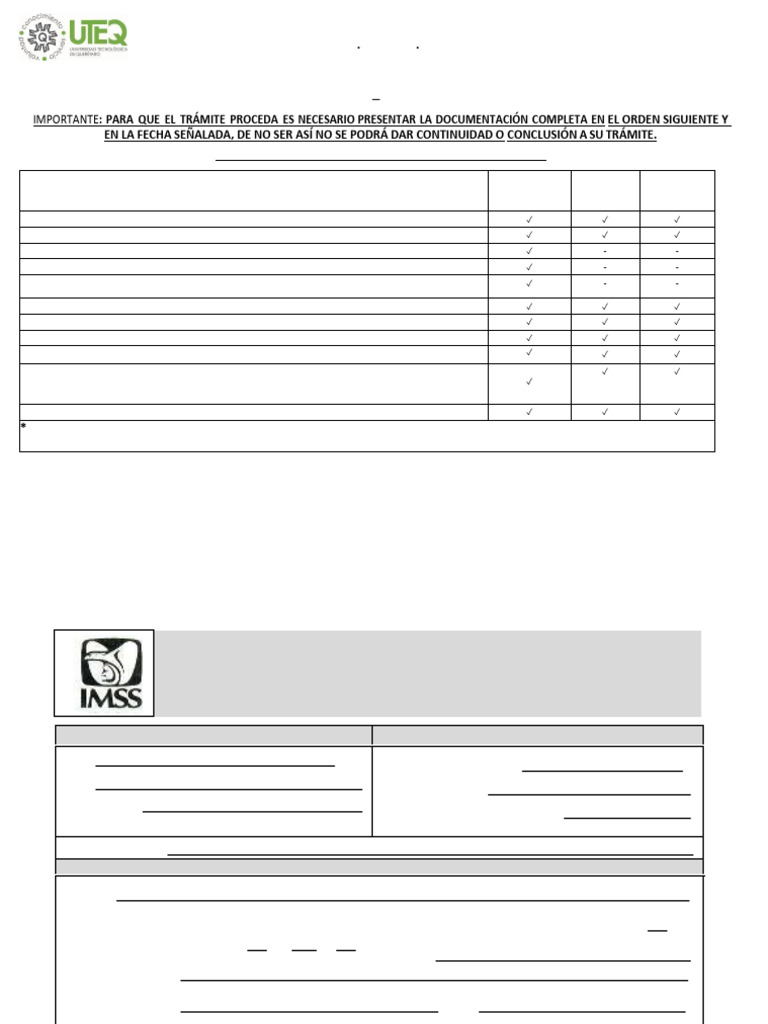 Reinscripción 7° Cuatrimestre UTEQ | PDF