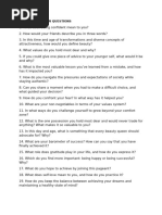 Common Pageant Questions & Answers | PDF | Beauty