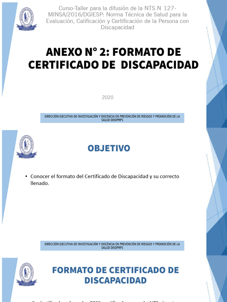 Formato de Certificado de Discapacidad | PDF | Documento de identidad | Invalidez