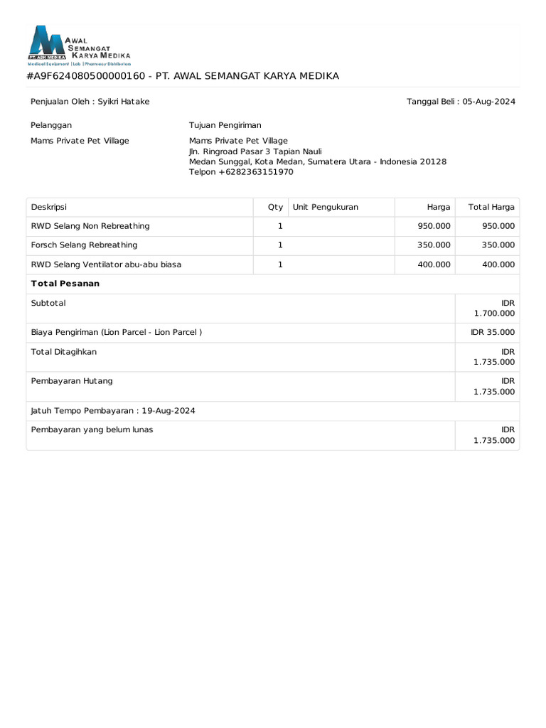 Invoice Pembelian | PDF