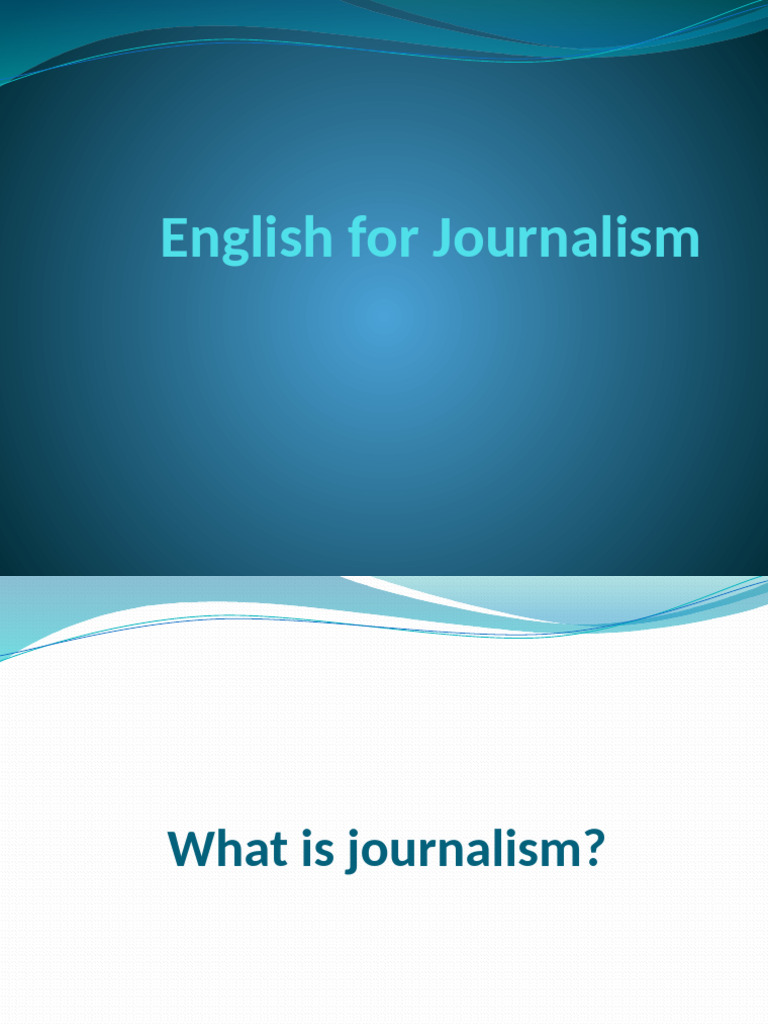 English For Journalism | PDF
