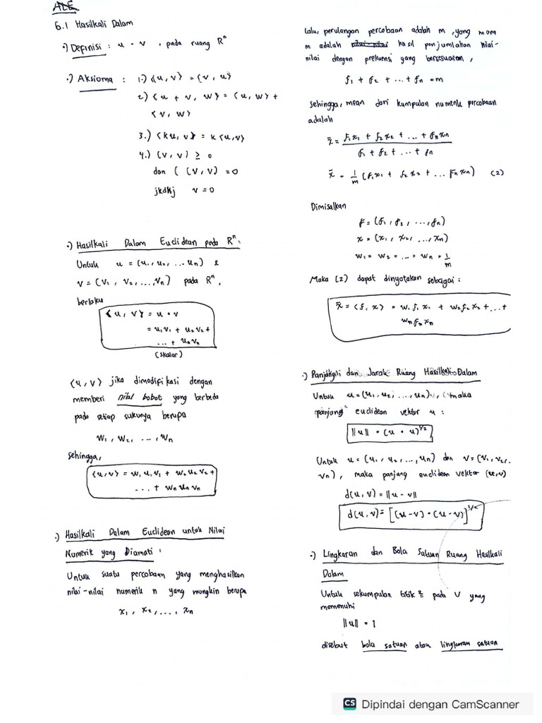 Materi Aljabar Linear Elementer | PDF