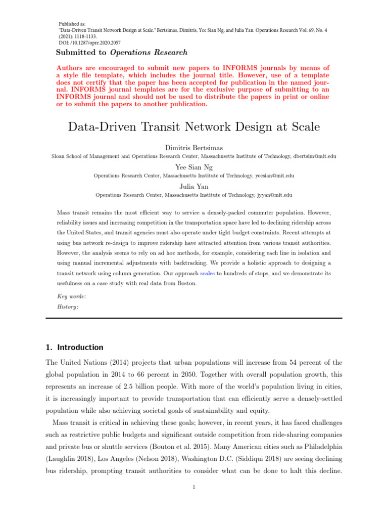BNY JN 2021 Yan Data Driven Transit | PDF
