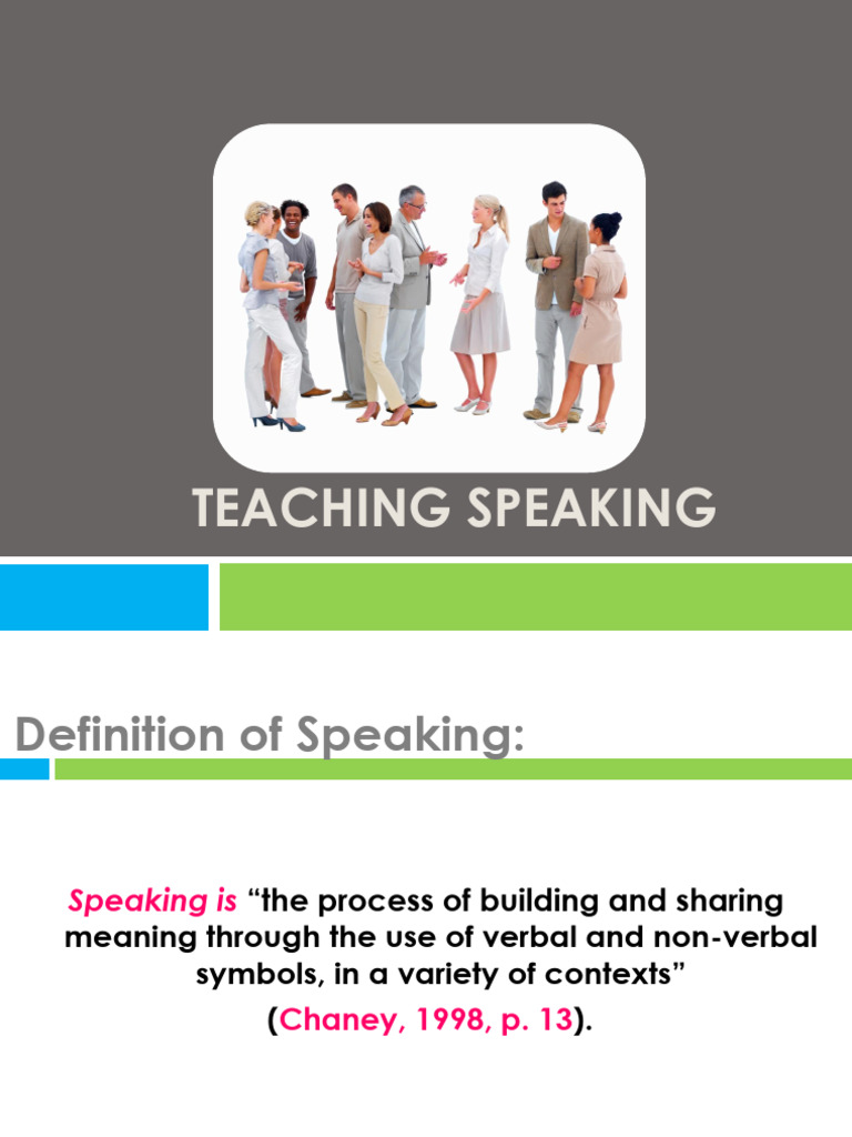 Teaching Speaking | PDF